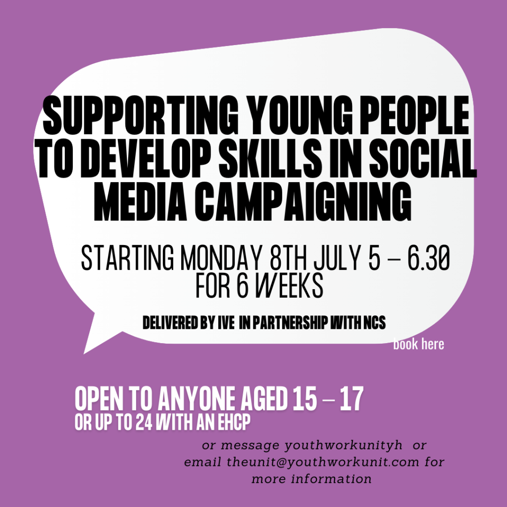 Social Media Workshops in partnership with IVE - Youth Work Unit